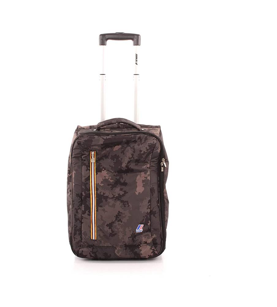 K-way K-POCKET Luggage Bags Trolley KK1341 Camo Black
